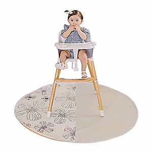 3-1 Baby Splat Mat for Under High Chair | Art Mat | Picnic Mat | Splat Mat Waterproof Washable | High Chair Mat for Floor | Splash Mat for Under High Chair | Food Mat for Baby High Chair Food Catcher