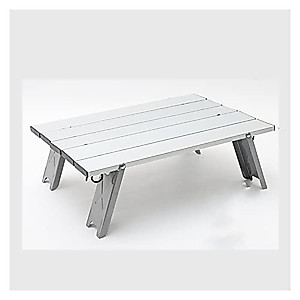 SUNESA Portable Picnic Table Mini Ultra Light Portable Table Foldable for Outdoor Camping Picnic Barbecue Tours Tableware Folding Computer Desk Collapsible Foldable Camping Table (Color : Gold)