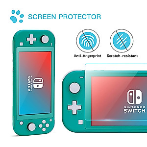 JINGDU Carrying Case Compatible with Switch Lite, Cute 3D Cat Paw Storage Bag with Screen Protector, Thumb Grips, Protective Case, Straps, Premium Accessories Kit, Blue