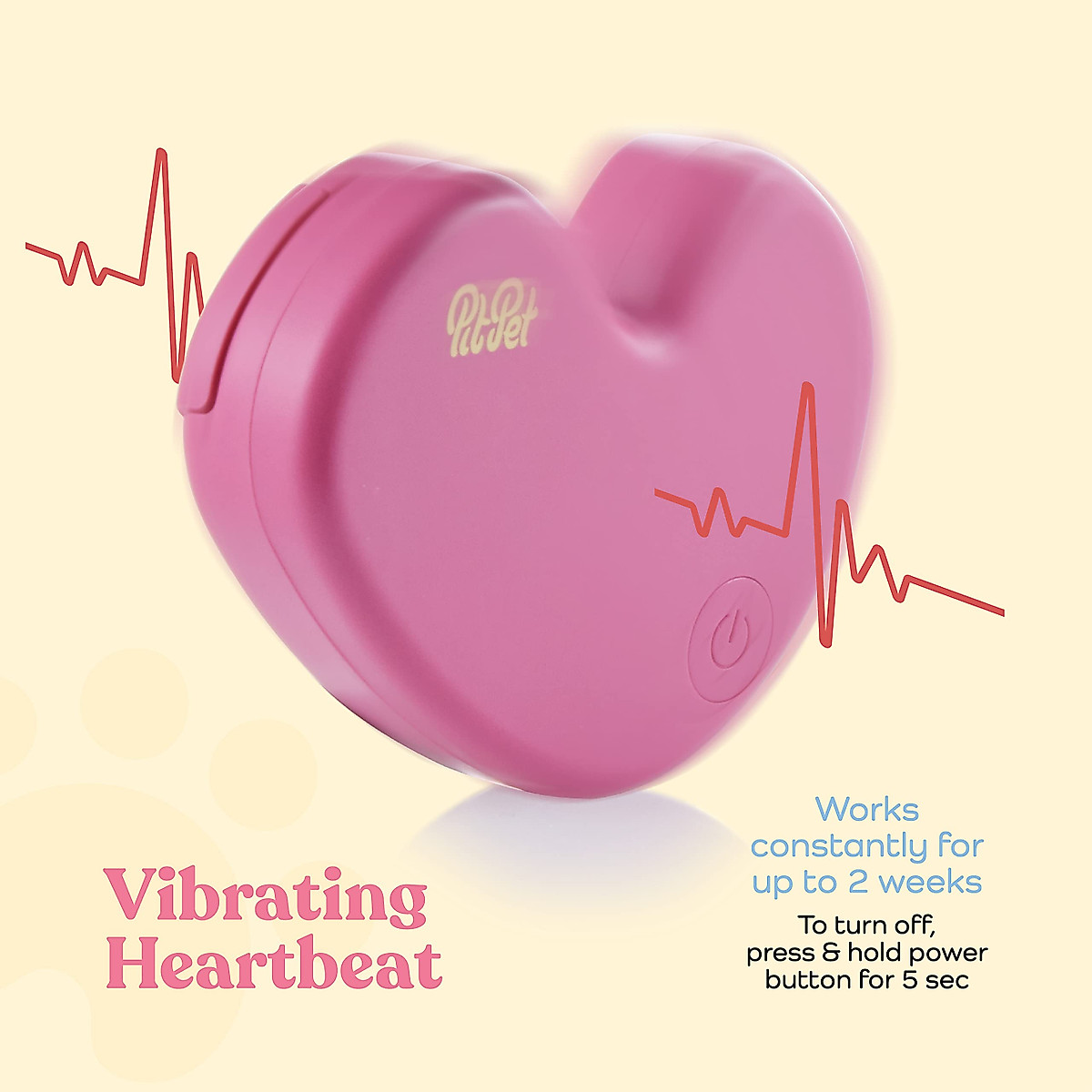 Heartbeat Plush Dog Toy - Heartbeat Helps for Dog Anxiety Relief and Calming Aid - Stuffed Dog Toys with 2 Disposable Heat Packs - Comfort Toy for Puppy Dogs Cats Pets -Plush Toys for Dogs