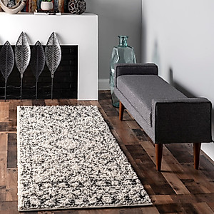 nuLOOM Lacey Moroccan Geometric Shag Runner Rug, 2' 8" x 6', Off White