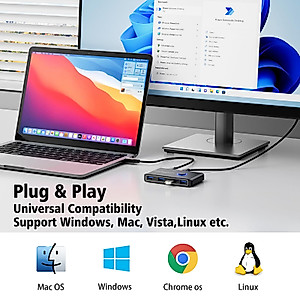 USB 3.0 Switch Selector for 2 Computers, USB Switcher Sharing 4 USB Devices Peripheral Hub for Mouse, Keyboard, Scanner, Printer; for Mac/Windows/Linux; 2 Pack USB Cables Included