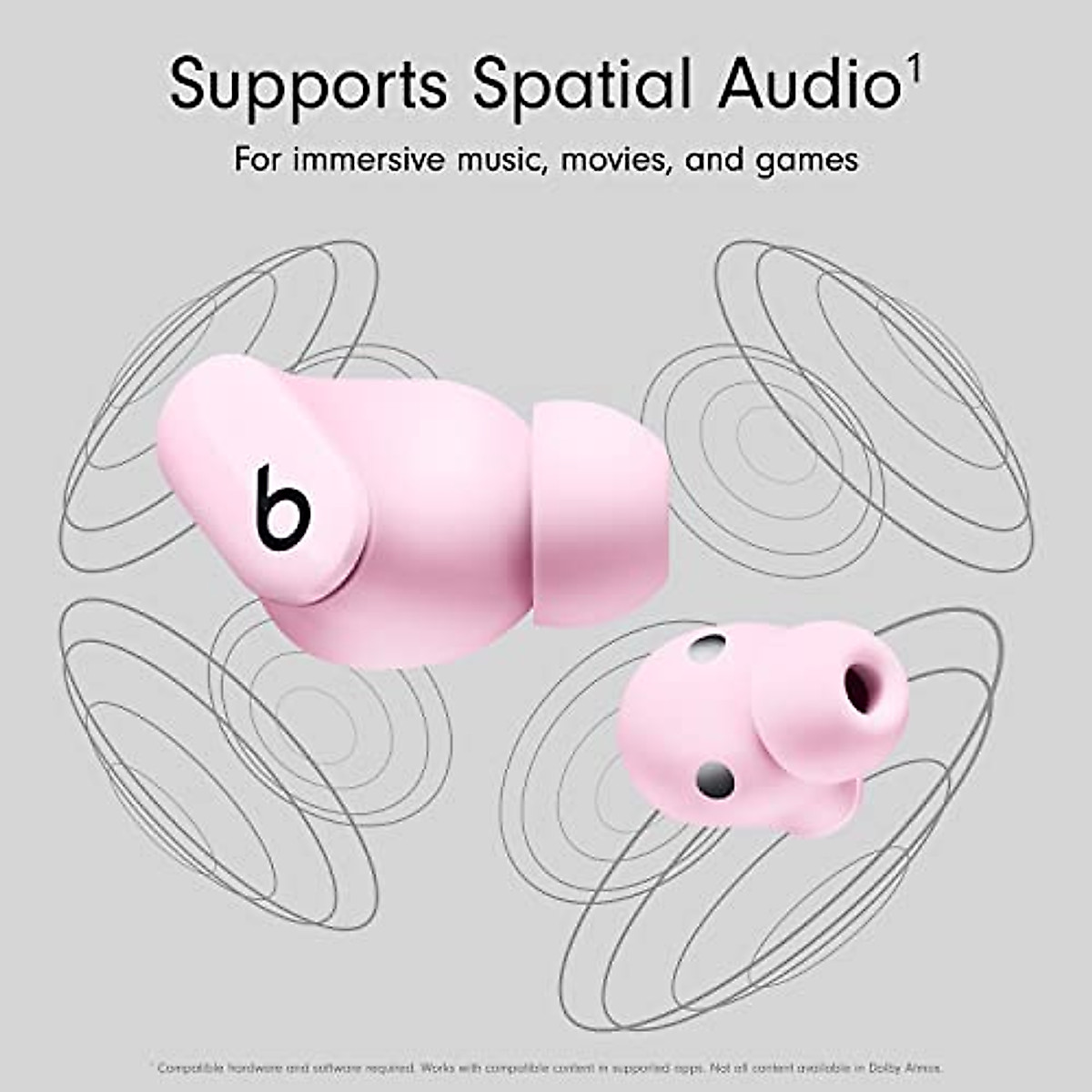 Beats Studio Buds - True Wireless Noise Cancelling Earbuds - Compatible with Apple & Android, Built-in Microphone, IPX4 Rating, Sweat Resistant Earphones (Pink) (Renewed)