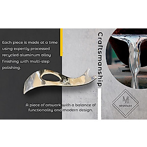 Minimalist Bottle Holder. Handcrafted, Stylish, Made of Recycled Aluminum.