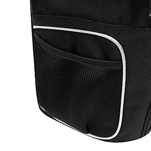 RIP-IT | Womens Pro Black & Silver Soccer Backpack with Padded Adjustable Straps | Ventilated Pockets, Water Resistant Bonnet, & Soccer Ball Compartment