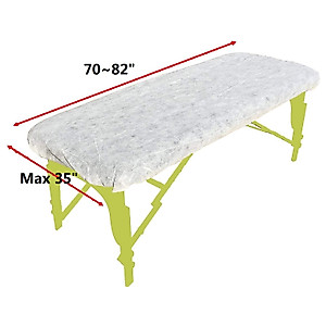 ZMDREAM Pack of 20 Disposable Fitted Massage Table Sheets Bed Covers with Elastic 82 x 35 inches White