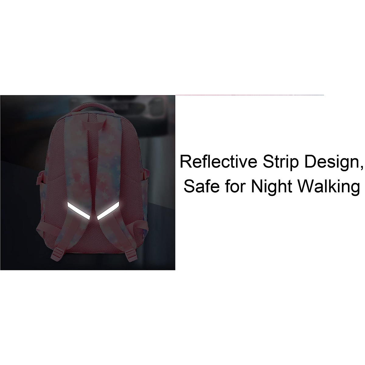 JiaYou School Backpack Sets 3pcs Stars Prints Daypack For Teens Girls Primary School Students(Blue Stars,22 Liters)