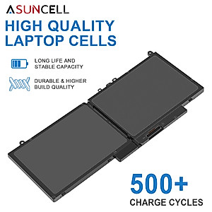 ASUNCELL 51Wh G5M10 Battery for Dell Latitude 14 E5450 5450 15 E5550 5550 12 E5250 5250 3150 3160 3550 Series VMKXM 451-BBLN G5M10 08V5GX 5XFWC, 7.4V 4-Cell