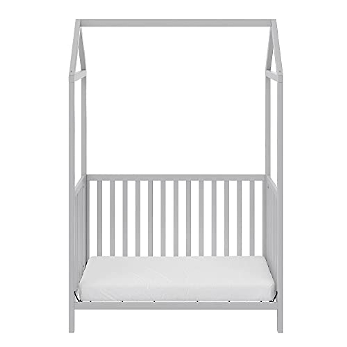 Little Seeds Rowan Valley Skyler 3-in-1 Convertible Crib with Canopy, Dove Gray