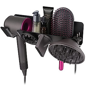 Hair Dryer Holder Compatible with Dyson Supersonic HD01 HD02 HD03 HD04 HD07 HD08 HD15 Hair Dryer Holder Wall Mounted, for Holder Hair Dryers/Hairdryer Accessories/Cosmetics Hanging Storage Organizer