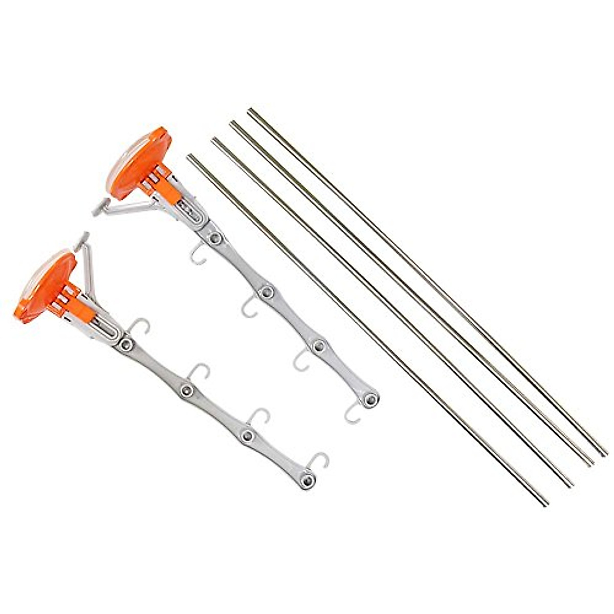 ToolUSA Drying Rack with Stainless Steel Poles and Suction Cup Installation