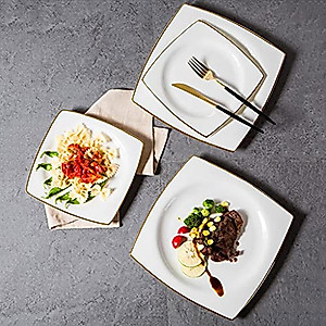 GRFIT Dishes Plates Ceramic Dinner Plates Set of 2 Serving Dishes for Pasta Noodle Steak and Appetizer Plates. Oven and Dishwasher Safe (8inch 10inch) Home dining plate (Size : A)