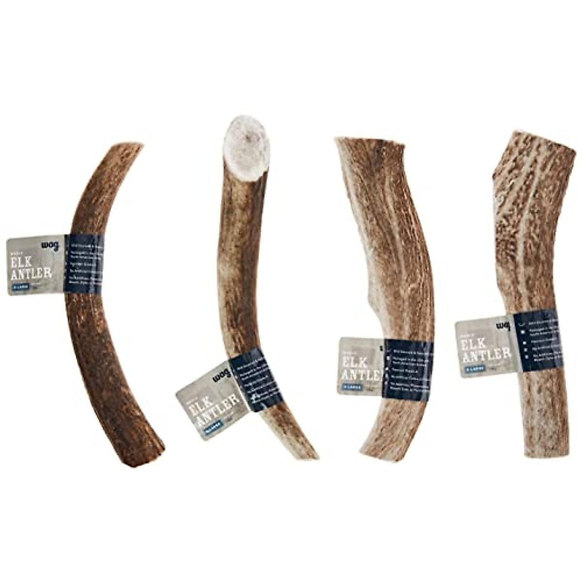 Amazon Brand - Wag Elk Antler - Whole - X-Large 9.5-10.5 inches (Best for Dogs over 45 lbs)