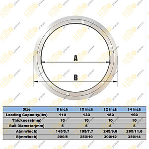 HLMOptimo Lazy Susan Bearing 14 inch Aluminum Turntable Ball Bearing, Heavy Duty Turner Bearing Silent Turntable Bearing Swivel Turntable Bearing 8/10/12/14 inch (14 inch)
