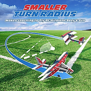 DEERC RC Plane, 2.4GHZ Remote Control Airplane W/ 3 Batteries & 6-axis Gyro Stabilizer, 2CH RTF RC Glider Toy for Beginners Kids Boys Girls Adults