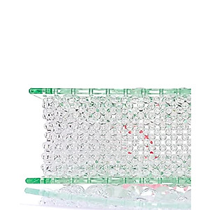 Milanblocks LLC Women Cute Crystal Acrylic Mint Spider Woven Round Beaded Clutch Bag Wedding Purse Bridal Prom Handbag Party Bag