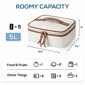 TOURIT Lunch Bag Women Insulated Portable Food Containers Small Lunch Box for Office, Work, Picnic