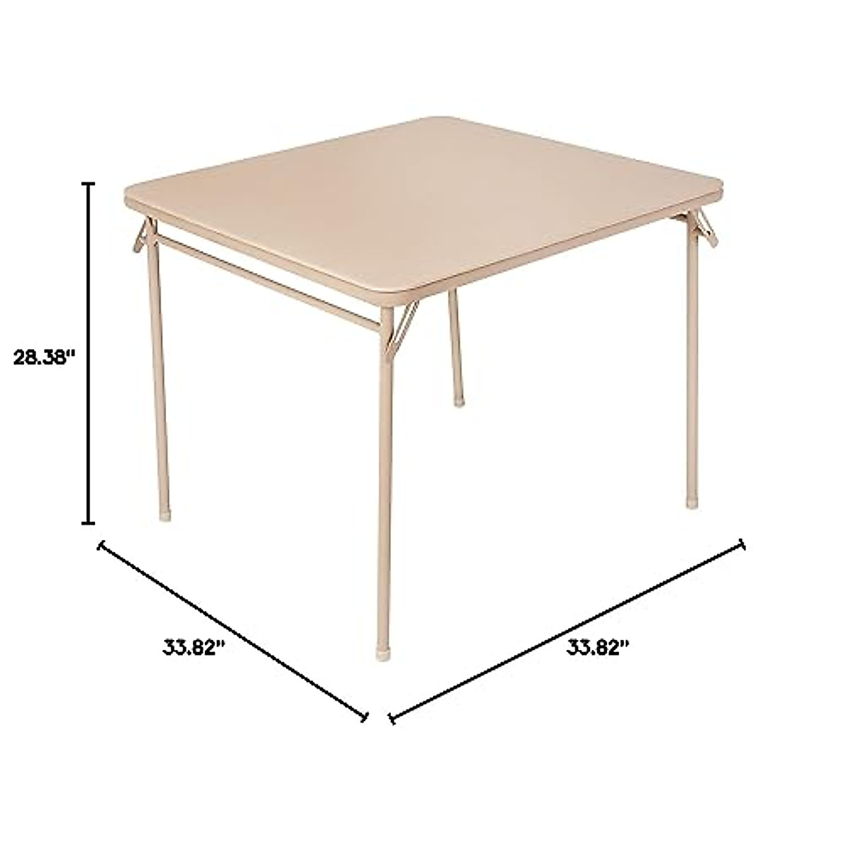CoscoProducts 14696ANT1E Vinyl Top Folding Table, 1-Pack, Antique Linen