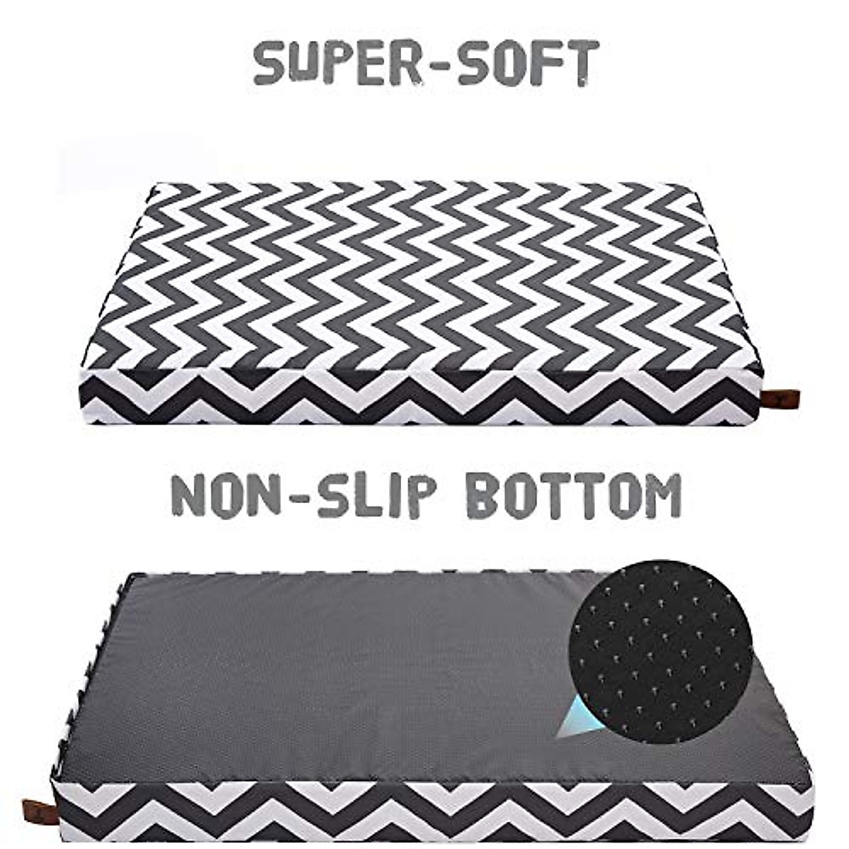 Tempcore Large Dog Bed (M/L/XL) for Small, Medium, Large Dogs Up to 50/80/110lbs -Waterproof Dog Bed with Removable Washable Cover - Orthopedic Egg Crate Foam Water Resistant Pet Mat