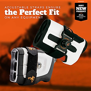 Frogger Golf Magnetic Rangefinder Holder for Golf Carts and Push Carts – Latch It Technology, Non Slip Straps, Adjustable Range Finder Mount Strap with Strong Magnets – Golf Course & Cart Accessories