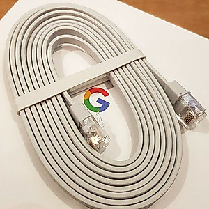 Google Ethernet Cable RJ45 Replacement, Original Gigabit Flat Network Cord for WiFi Routers, 6 FT, Non-Retail Packaging - White (1 Pack)