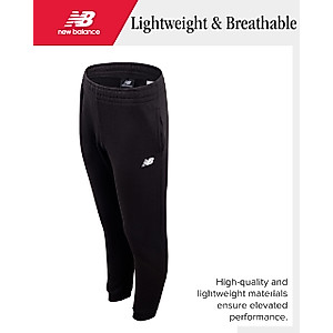 New Balance Boys' Active Sweatsuit - 2 Piece Waffle Knit Hoodie Sweatshirt and Sweatpants - Jogger Pants Set for Boys, 7-12, Size 8, RedBlack