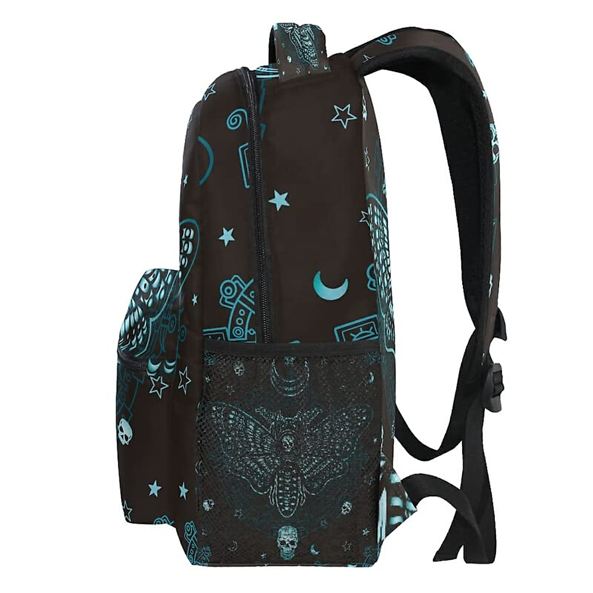 MNSRUU School Backpack Butterfly Skull Mysticism College Knapsack Laptop Rucksack Business Travel Computer Bookbags for Adult Teen One Size