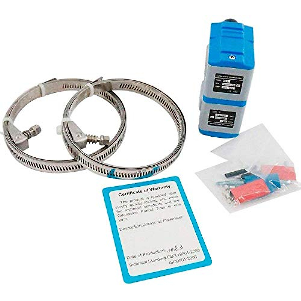RaeSung Digital Portable Ultrasonic Flowmeters Flow Meter TUF-2000B+TM-1 DN50-700mm with TM-1 Medium Clamp-on Transducer
