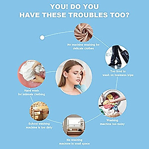 Mini Washing Machine, 3.54in Portable Washing Machine with Suction Cups, 3 in 1 Bubble Cleaning USB Ultrasonic Powered Turbo Washing Machine & Sink Dishwasher for Camping, Travelling, Business Trip