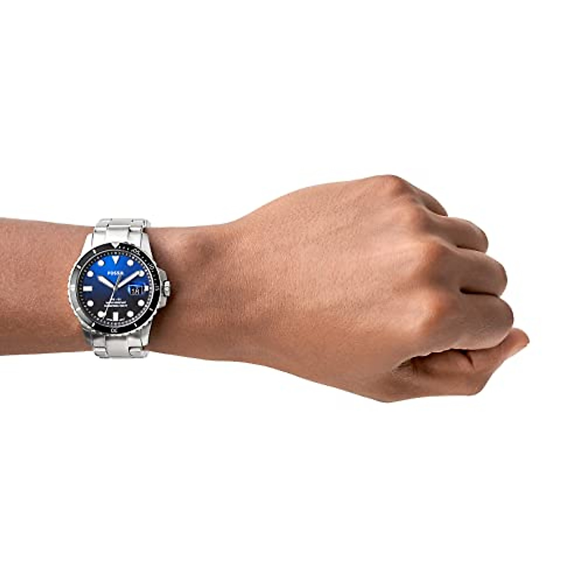 Fossil Men's FB-01 Quartz Stainless Steel Three-Hand Watch, Color: Silver/Black (Model: FS5668)