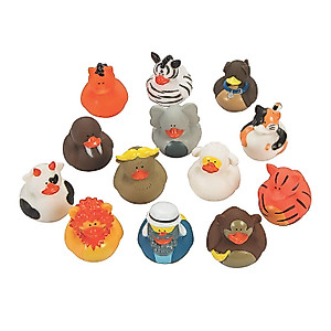 Fun Express Noah's Ark Rubber Duckies (Set of 21) Sunday School and VBS Supplies - VBS Vacation Bible School Supplies/Decor