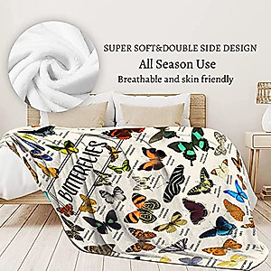 Butterfly Blanket for Boys and Girls - Ultra Soft Throw for Butterfly Lovers, Lightweight Cozy Kids Gifts for Christmas, Bed, Couch, Sofa - 40x50in