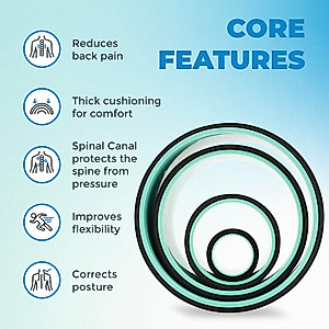 Chirp Wheel Foam Roller - Targeted Back Foam Roller for Back Pain Relief, Deep Tissue Muscle Massage, Trigger Point Round High Density Foam Roller for Physical Therapy & Exercise, 4-Pack Mint