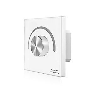LAZIRO Led Strip Dimmer DC 12-24V Input 4A*3CH 12A Output Single String Dimming Wall Mounted Manual Rotary Knob Led Dimmer T1-K