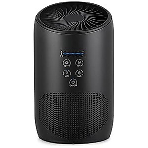 HEPA Air Purifiers for Home Bedroom, Smoke Air Cleaner with Fragrance Sponge, Lock Set, Ultra Quiet HEPA Air Purifier for Dust, Odor, Pet Dander,Smoke