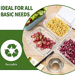 Skroam 5-Packs 36OZ Glass Food Storage Containers with Lids Airtight, Glass Meal Prep Container for Lunch, Pantry Organizers and Storage, Glass Lunch Boxes for Freezer to Oven Safe, Leak Proof