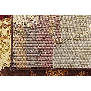 Unique Loom Barista Collection Area Rug - Catuai (5' 1" x 8' Rectangle, Multi/ Brown)