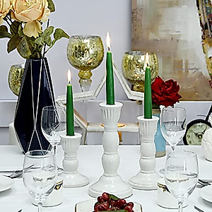 Zest Candle 12-Piece Taper Candles, 6-Inch, Hunter Green