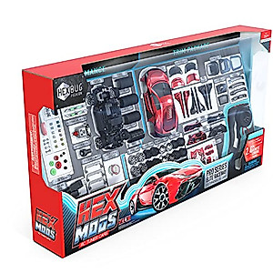 HEXBUG HEXMODS Pro Series Elite Raceway, Rechargeable RC Car, Buildable Scale Model for Kids and Adults, 2.4 Ghz Controller and Trackset Included, Ages 14 and Up
