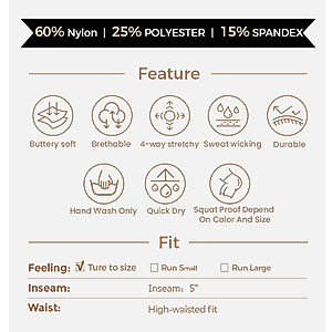 Aoxjox Contour Seamless Shorts for Women High Waist Workout Shorts Gym Biker Shorts Booty Running Yoga Shorts 5" (Royale Blue Marl, Medium)