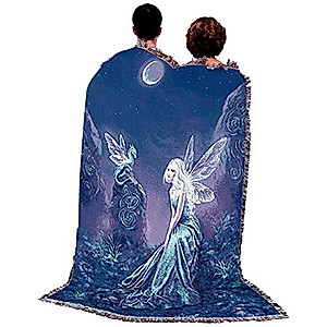 Pure Country Weavers Luminescent Fairy Blanket by Rachel Anderson - Gift Fantasy Tapestry Throw Woven from Cotton - Made in The USA (72x54)