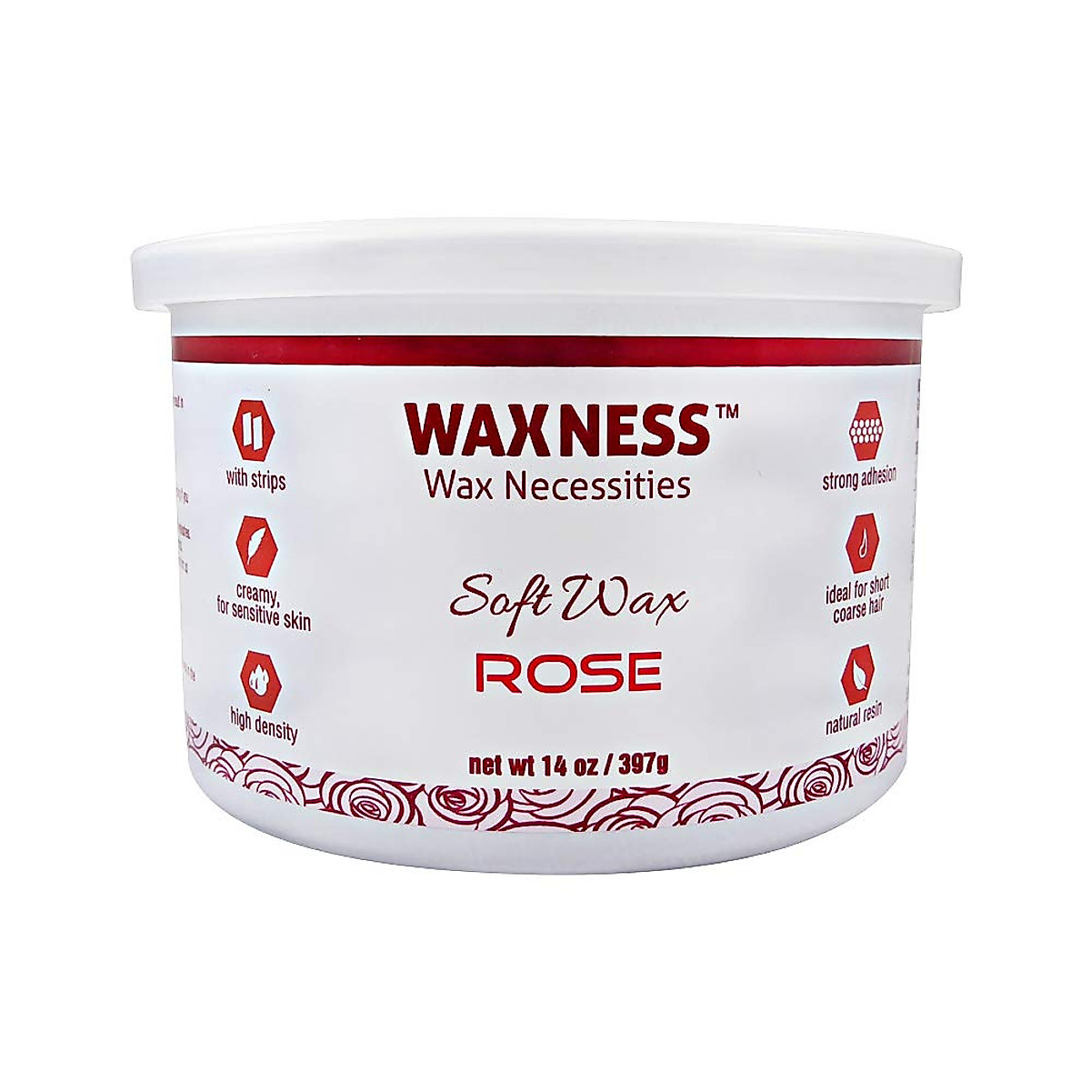 Wax Necessities Waxness Creamy Soft Wax Rose 14 Ounces
