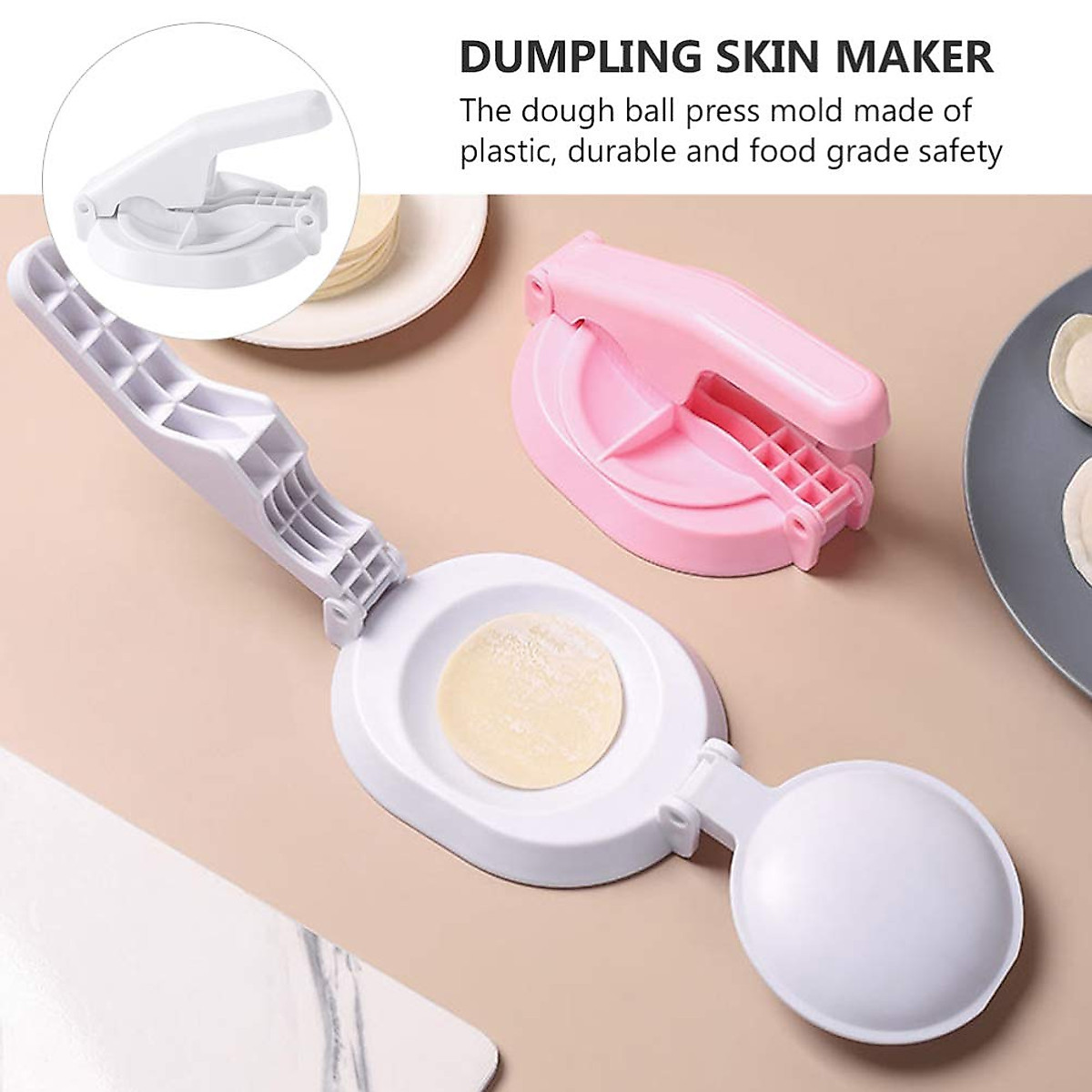 Hemoton 1Pc Dumpling Wrapper Manual Tortilla Maker Tortilla Maker Machine Mountain Pie Maker Dumpling Dough Presser Taco Tortillas Manual Dough Press Tool White Household to Rotate Folder