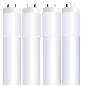 Feit Electric T8 LED Bulbs 4 Foot, 40 Watt Equivalent, Type A Tube Light, Plug & Play, T8 or T12 LED Tube Light, LED Fluorescent Replacement, Frosted, T48/840/LEDG2/4, 4100K Cool White, 4 Pack