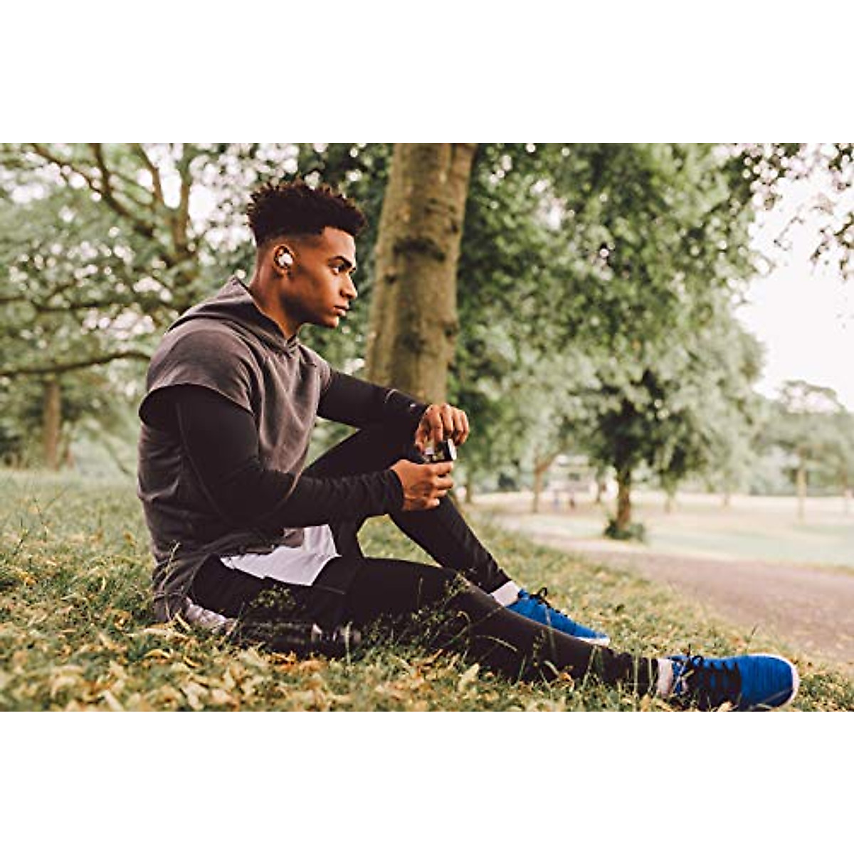 Audio-Technica ATH-SPORT7TWGY SonicSport Wireless In-Ear Headphones, Gray