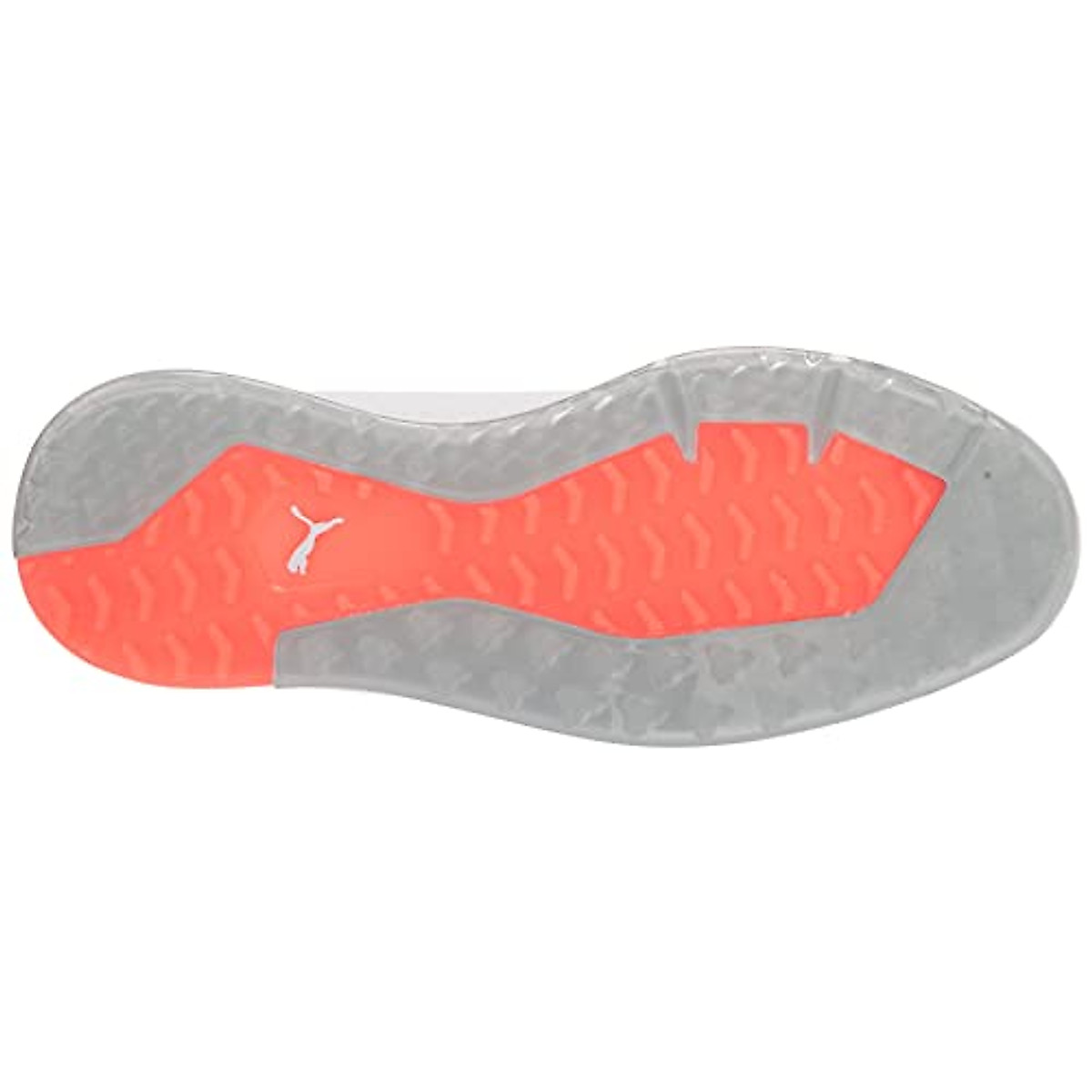 PUMA Men's Proadapt Alphacat Golf Shoe, White/High-Rise, 10.5