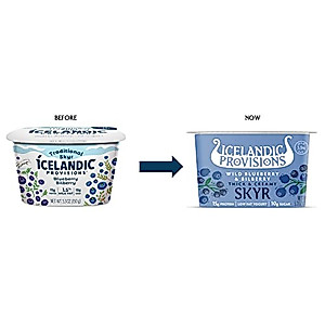 Icelandic Provisions, Wild Blueberry and Bilberry Thick and Creamy SKYR, 5.3 Ounce