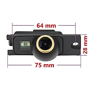 HD 1280 * 720P Reversing Backup Camera Compatible with Volvo S90 S80L/S40L/S80/S40 S40L V30 V40 V50/S60/V60/XC90/XC60/XC70,Night Vision Camera (Color : One Screw Hole)