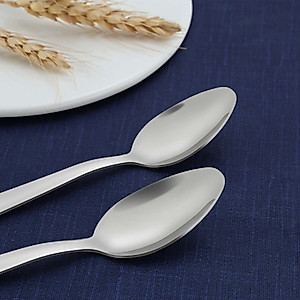 36-Piece Tea Spoons Set, Funnydin 5.9" Stainless Steel Tea Spoons Silverware, Durable Small Spoons, Cost-effective Tea Spoon Set of 36 for Home Kitchen Restaurant - Mirror Polished, Dishwasher Safe