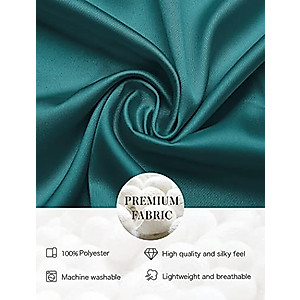 AW BRIDAL Pajama Sets for Women Satin Ruffle Camisole Top with Long Pants Silk Bride Pajamas for Wedding Engagement Party, Hunter Green M